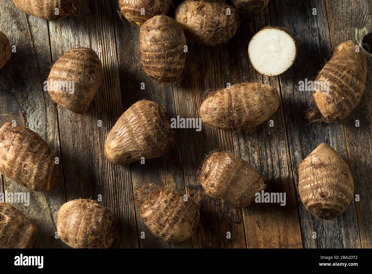Raw Organic Brown Taro Root Ready to Cook Stock Photo - Alamy