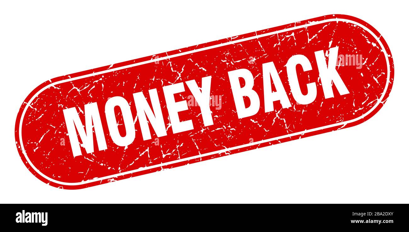 money back sign. money back grunge red stamp. Label Stock Vector Image ...