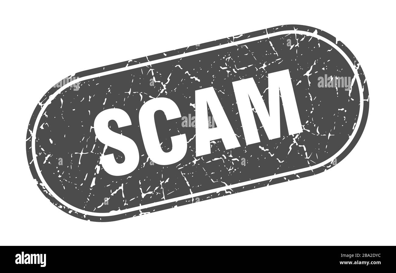 scam sign. scam grunge black stamp. Label Stock Vector Image & Art - Alamy