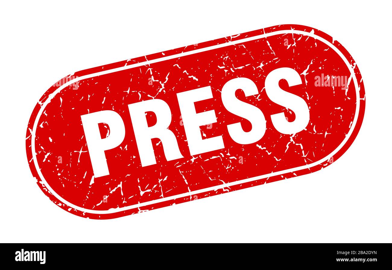 press sign. press grunge red stamp. Label Stock Vector Image & Art - Alamy