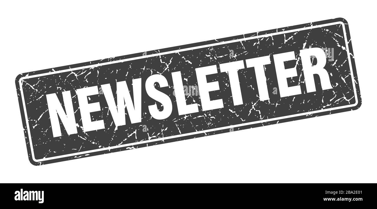newsletter stamp. newsletter vintage gray label. Sign Stock Vector ...