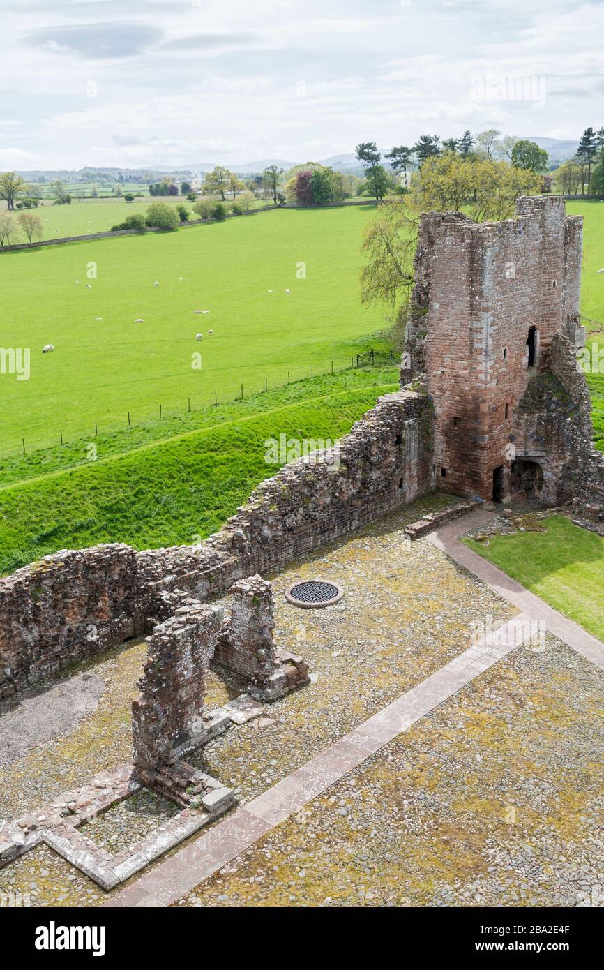 The Tower of League built c. 1300 and countryside beyond, Brougham ...