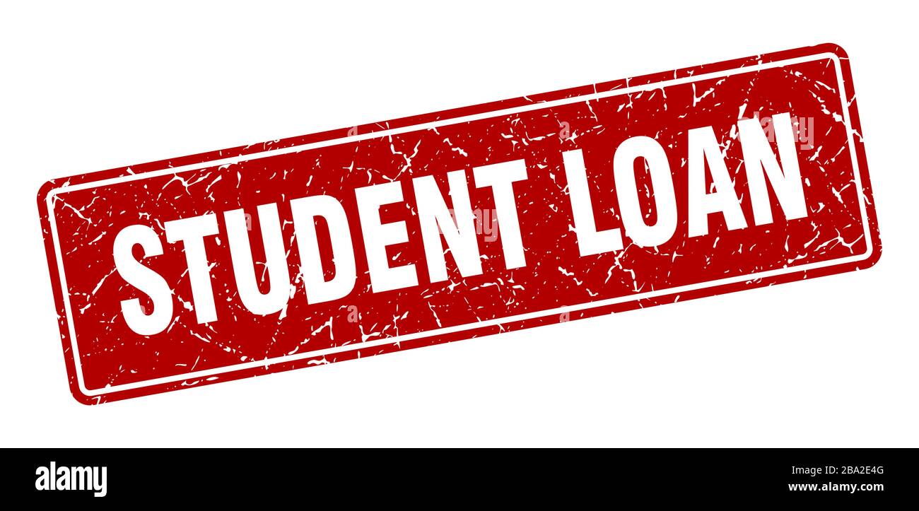 student loan stamp. student loan vintage red label. Sign Stock Vector ...