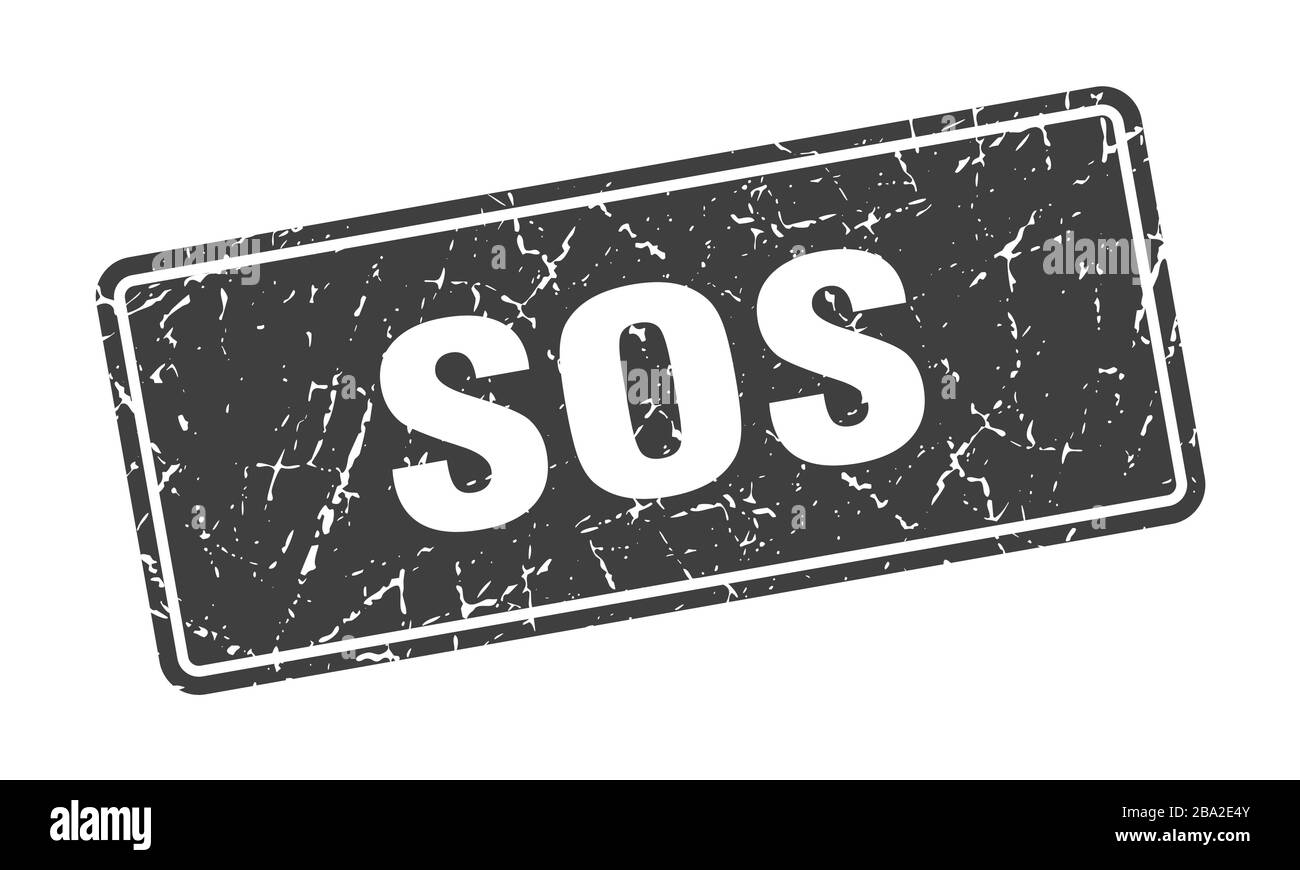 sos stamp. sos vintage gray label. Sign Stock Vector Image & Art - Alamy