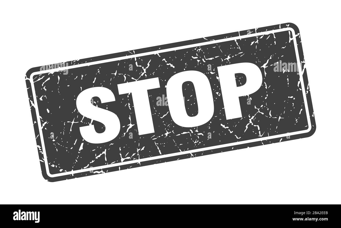 stop stamp. stop vintage gray label. Sign Stock Vector Image & Art - Alamy