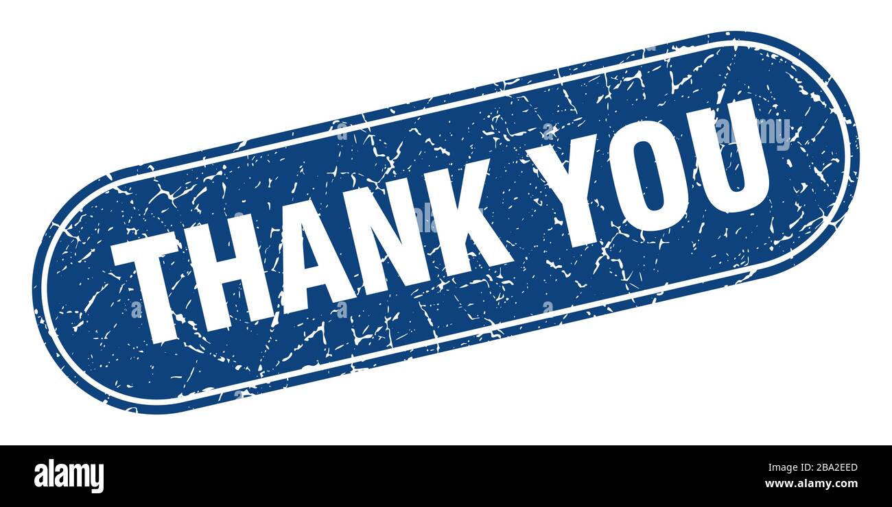thank you sign. thank you grunge blue stamp. Label Stock Vector Image ...