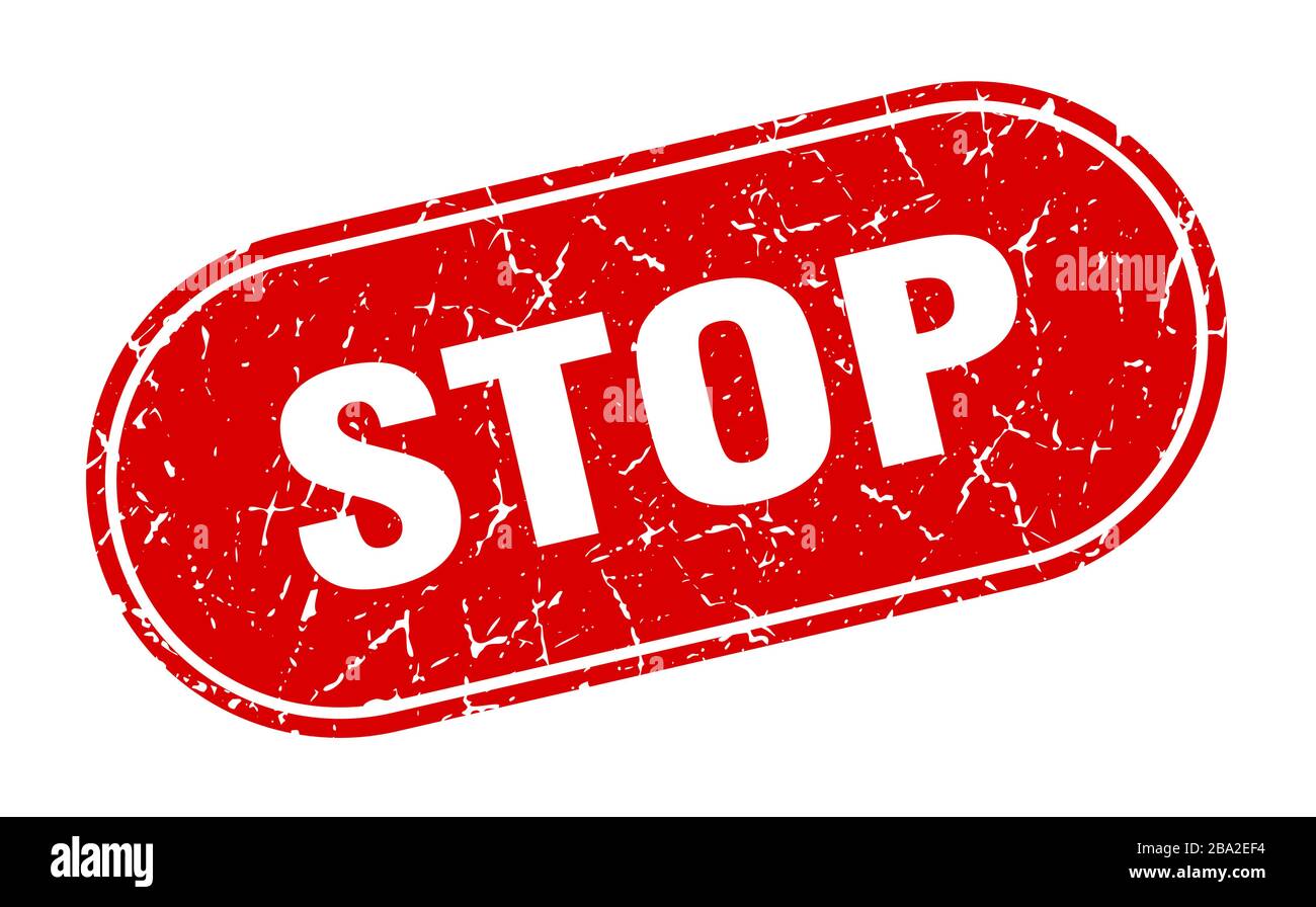 stop sign. stop grunge red stamp. Label Stock Vector Image & Art - Alamy
