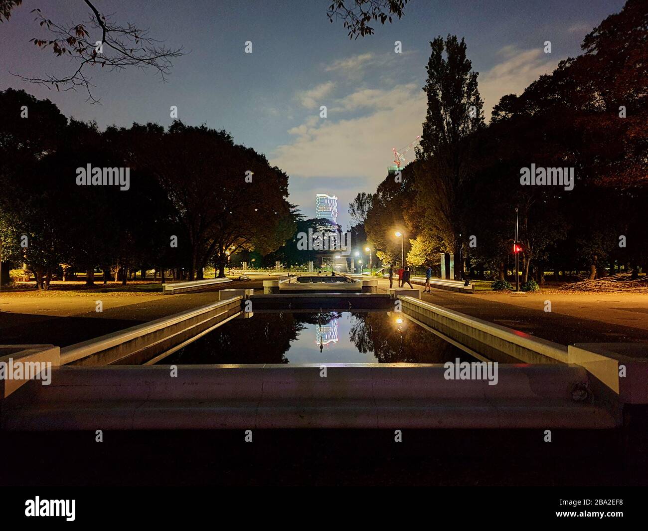 Building reflection in pond night hi-res stock photography and images ...