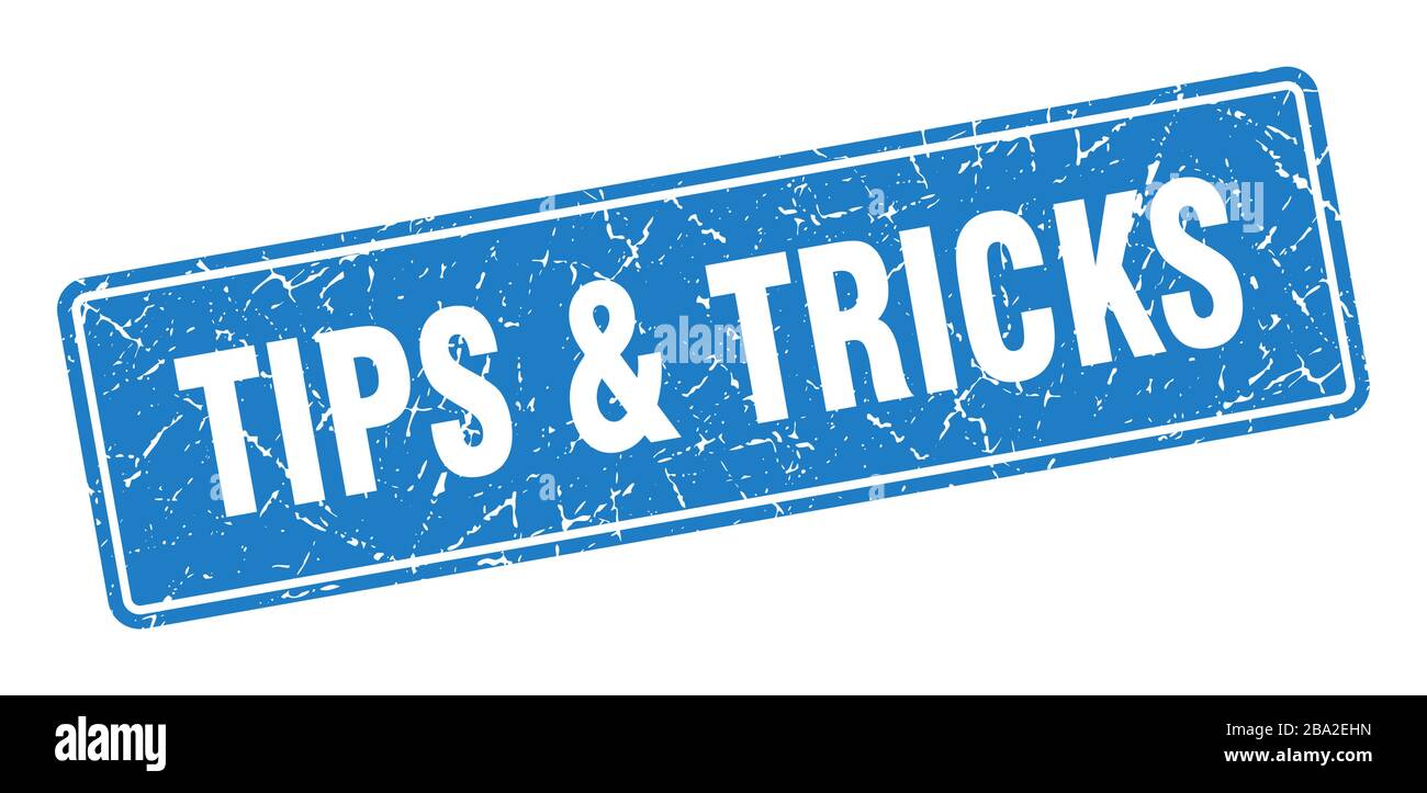 tips & tricks stamp. tips & tricks vintage blue label. Sign Stock ...