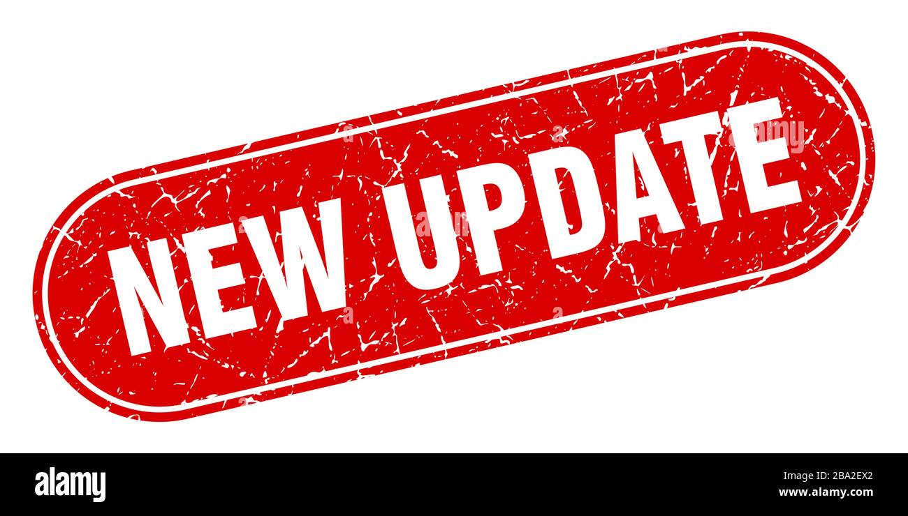 new update sign. new update grunge red stamp. Label Stock Vector Image ...