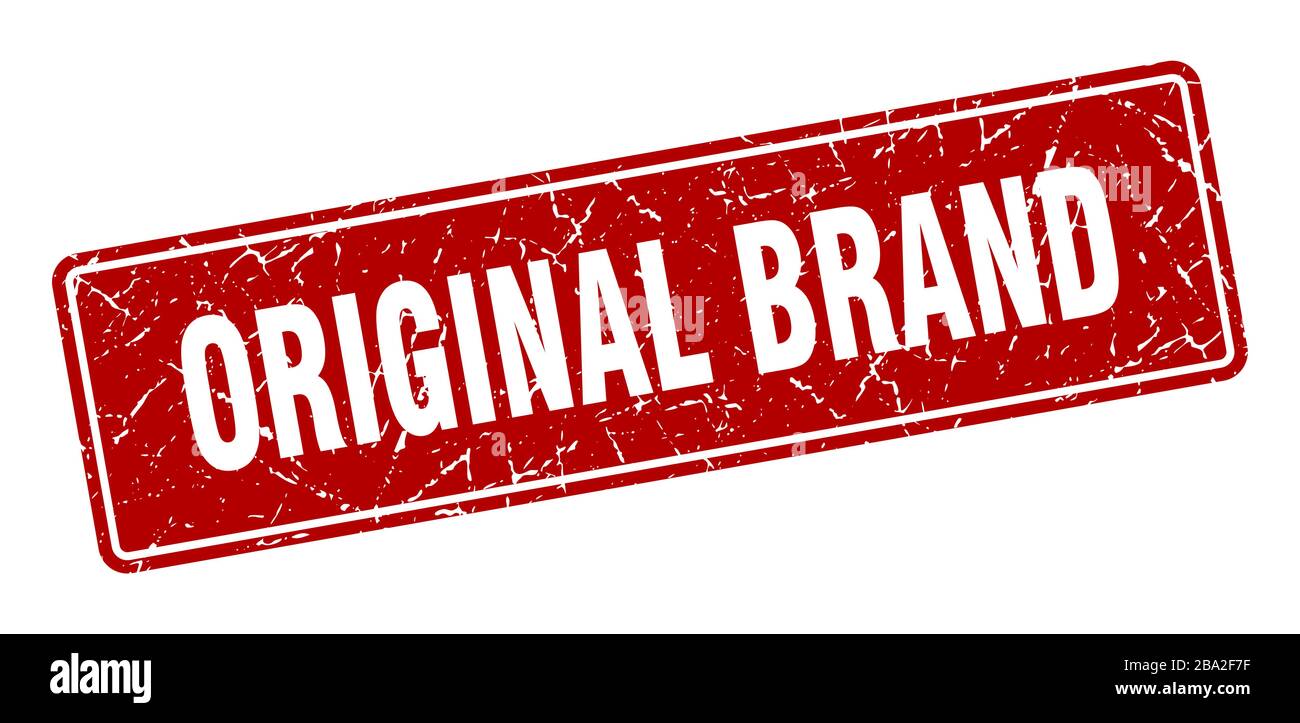 original brand stamp. original brand vintage red label. Sign Stock ...