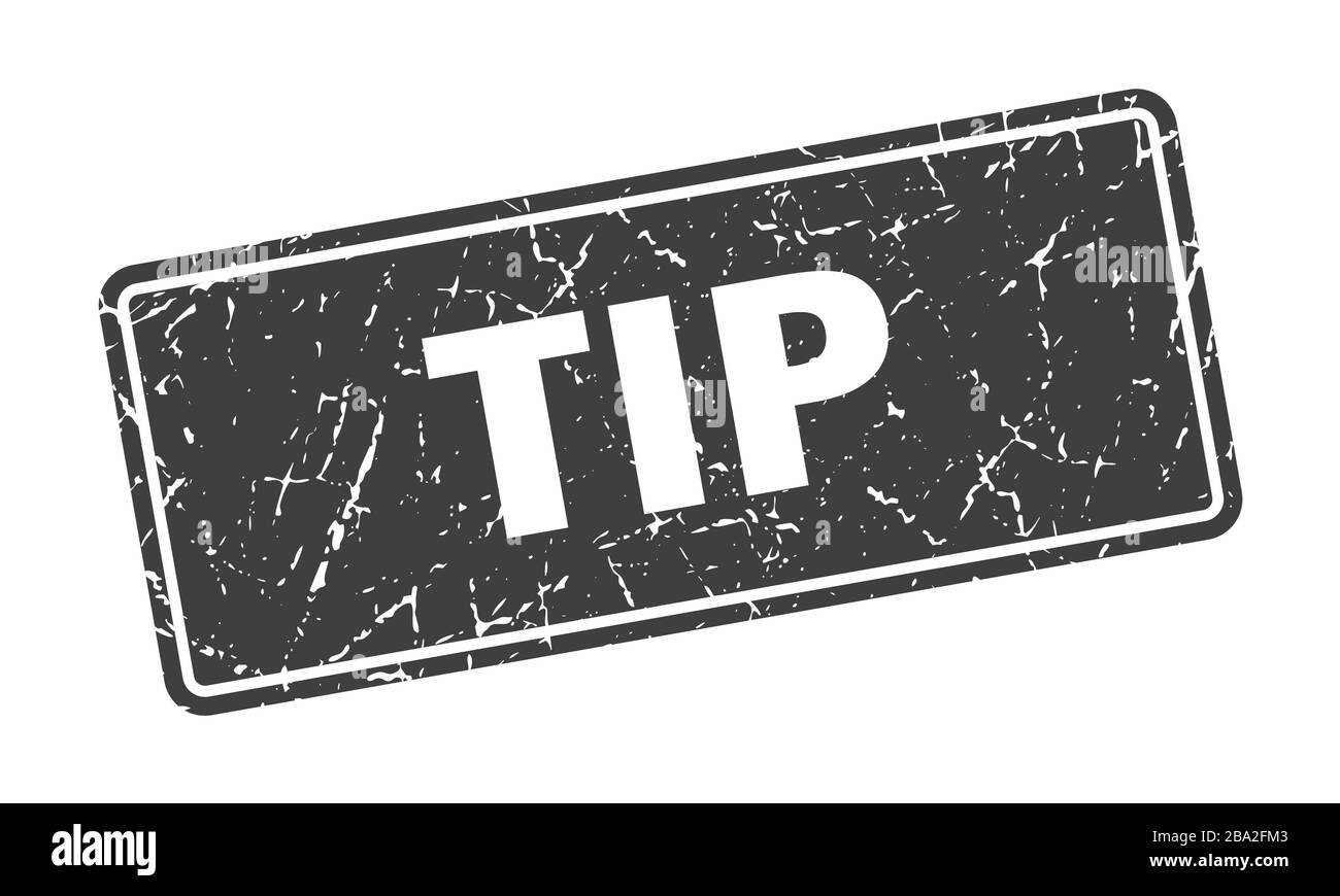 tip stamp. tip vintage gray label. Sign Stock Vector Image & Art - Alamy