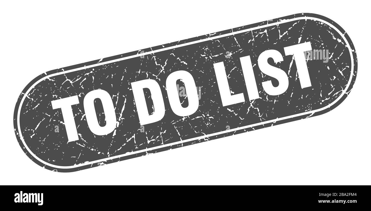 to do list sign. to do list grunge black stamp. Label Stock Vector ...