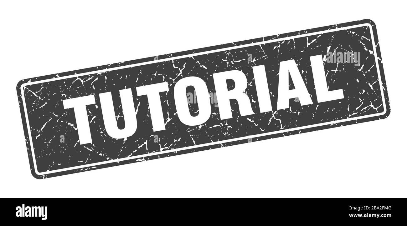 tutorial stamp. tutorial vintage gray label. Sign Stock Vector Image ...
