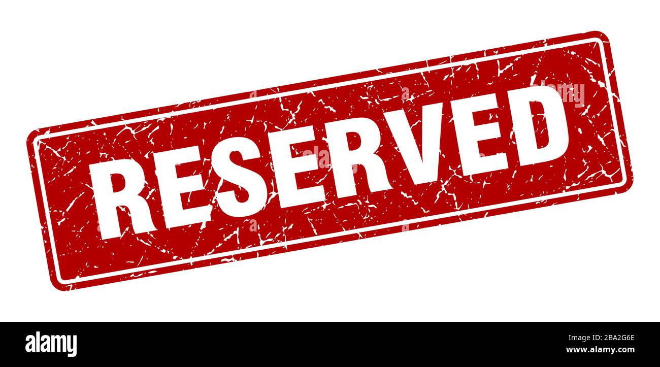 reserved stamp. reserved vintage red label. Sign Stock Vector Image ...