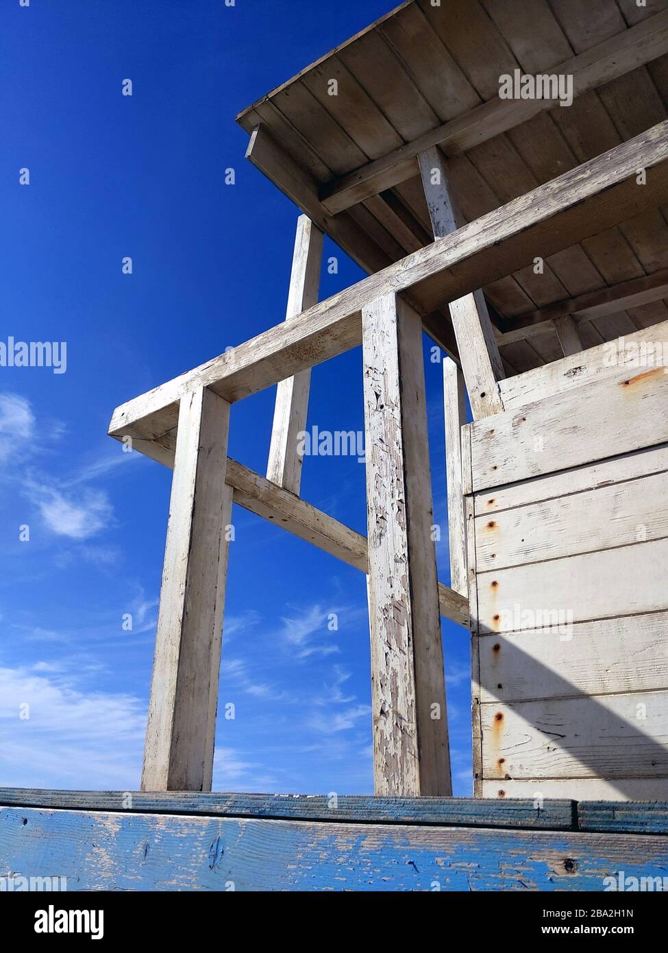 Ostia beach Rome, Italy baywatch tower detail Stock Photo - Alamy