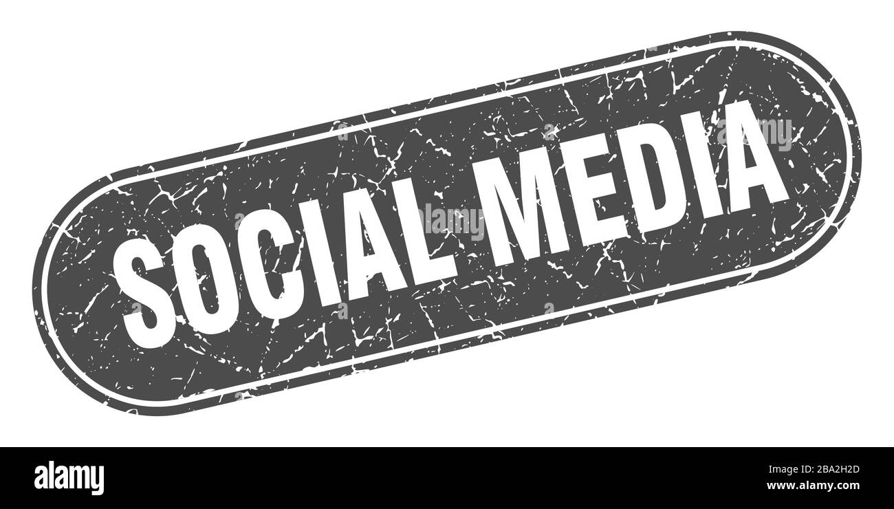 Social Media Sign Social Media Grunge Black Stamp Label Stock Vector Image And Art Alamy