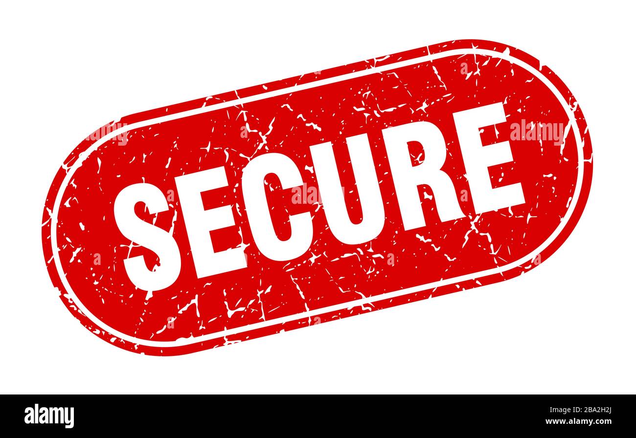 secure sign. secure grunge red stamp. Label Stock Vector Image & Art - Alamy