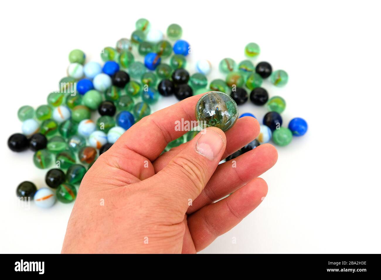 glass marbles from the children's games, to play the ball game Stock ...