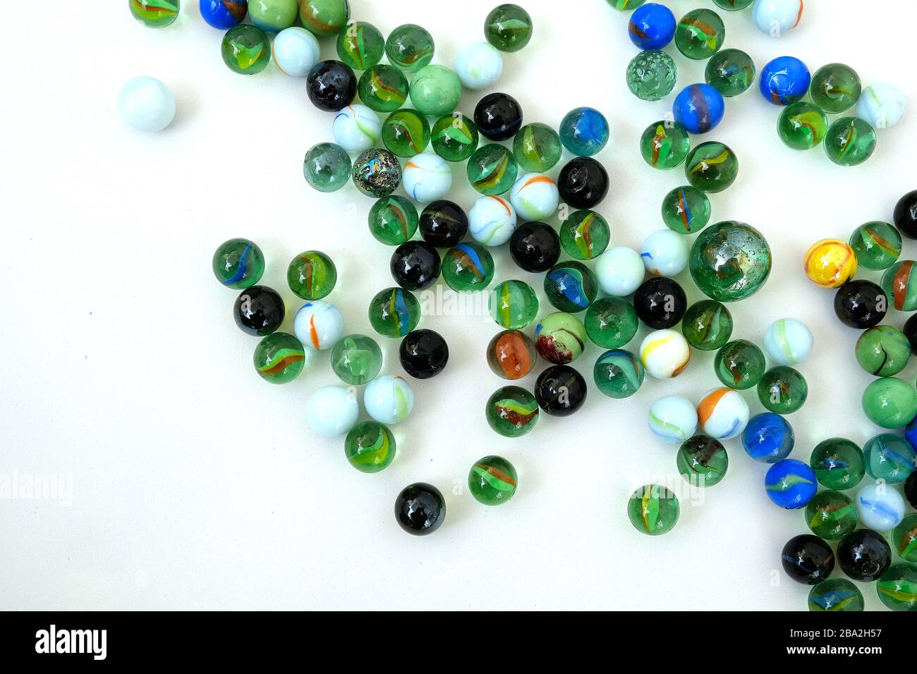 glass balls, children's games, classic children's games, on a white ...