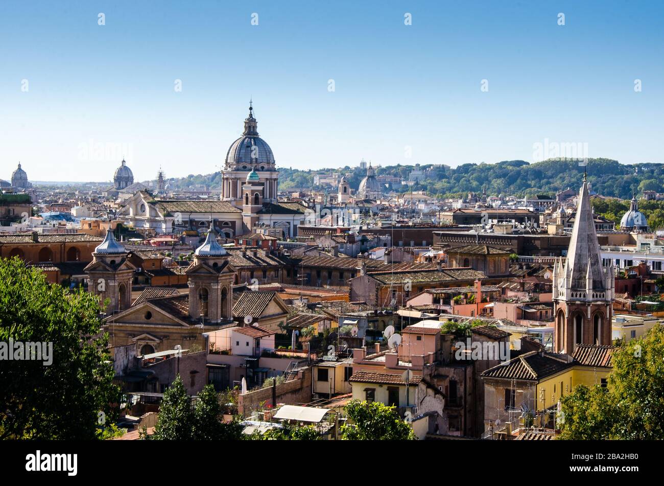 Roof view over Rome from the hill Stock Photo - Alamy