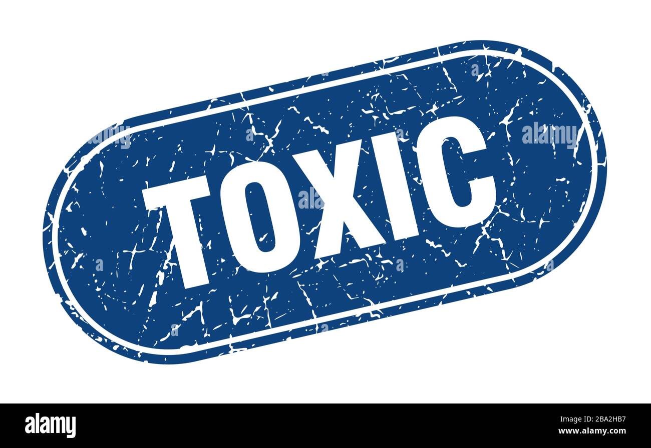 toxic sign. toxic grunge blue stamp. Label Stock Vector Image & Art - Alamy
