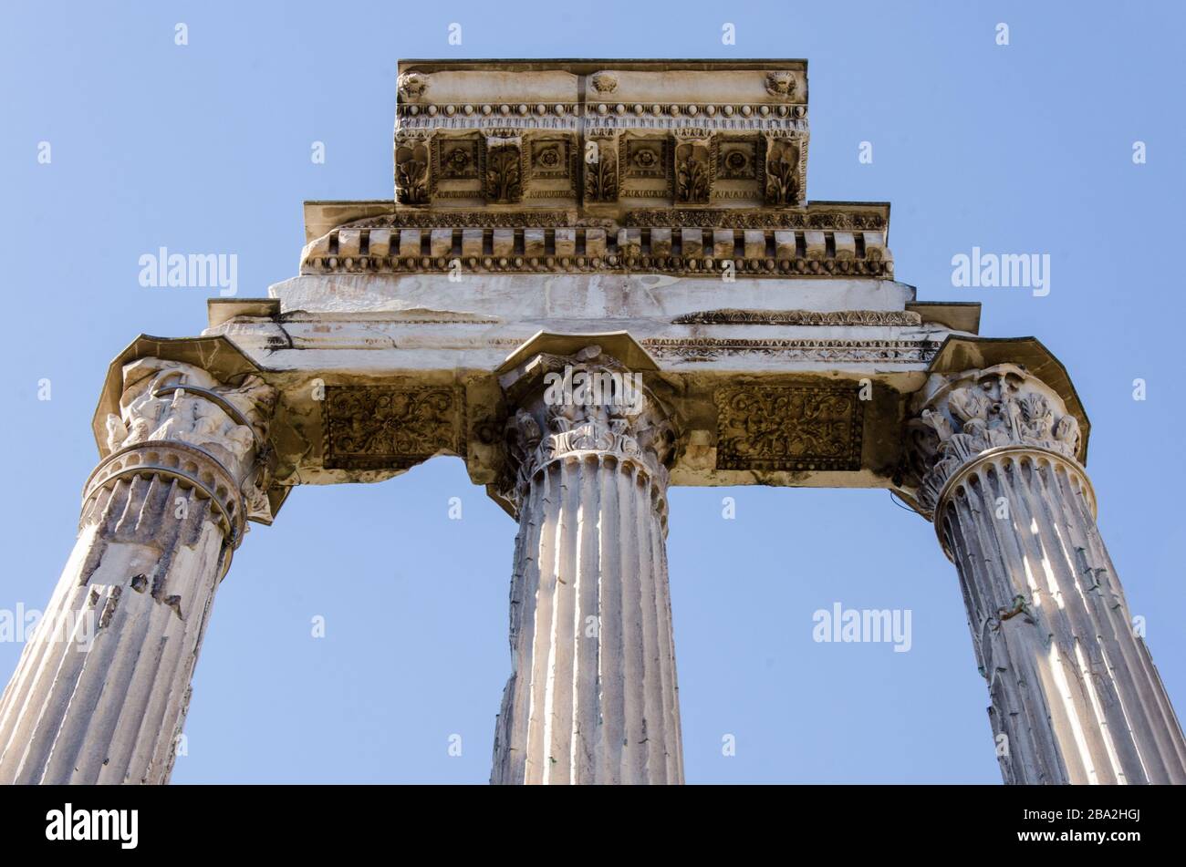 Detail of ancient Roman Forum Pillar in Rome Stock Photo - Alamy
