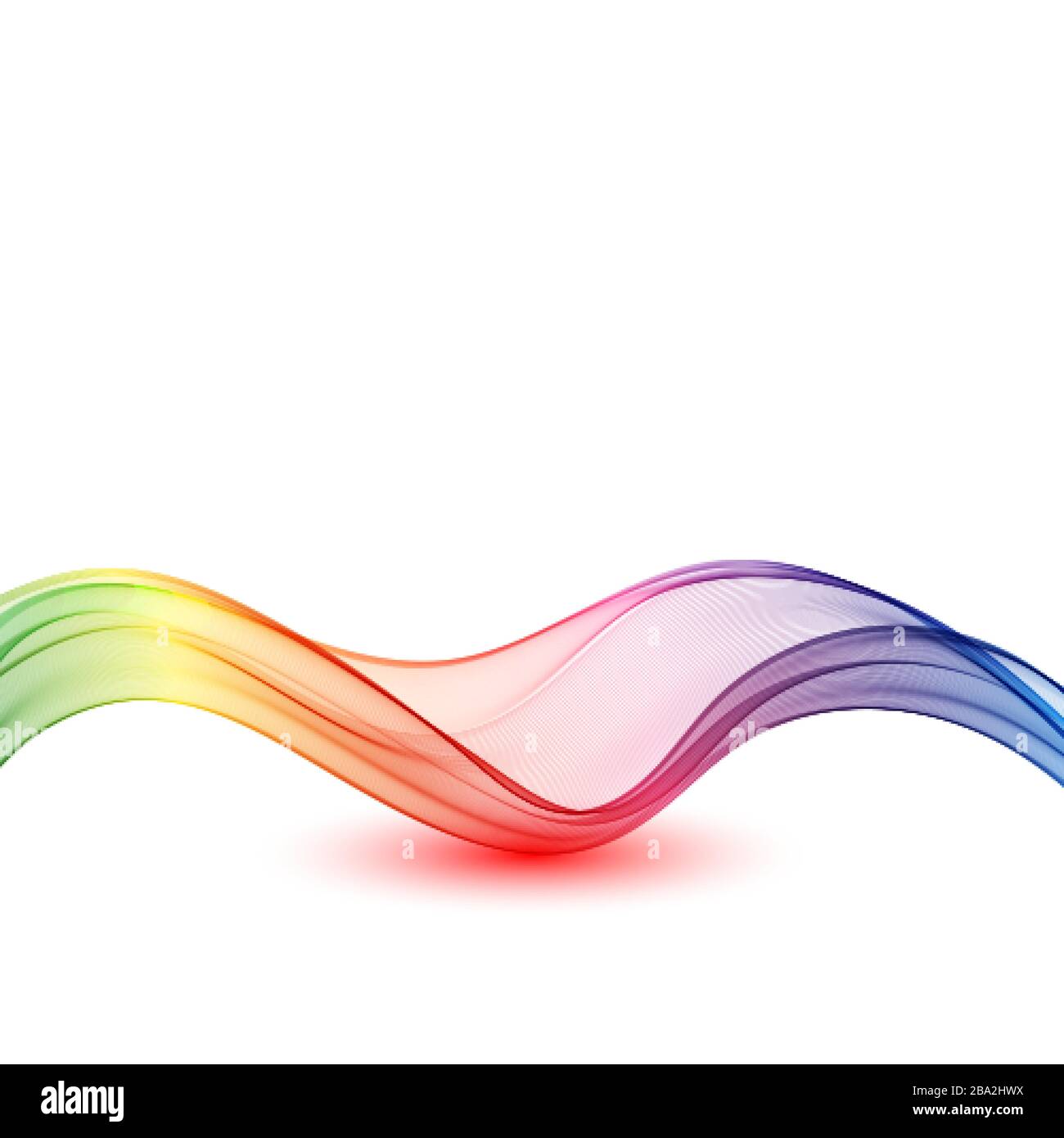 Abstract vector background with smooth color wave. Spectrum wavy lines ...