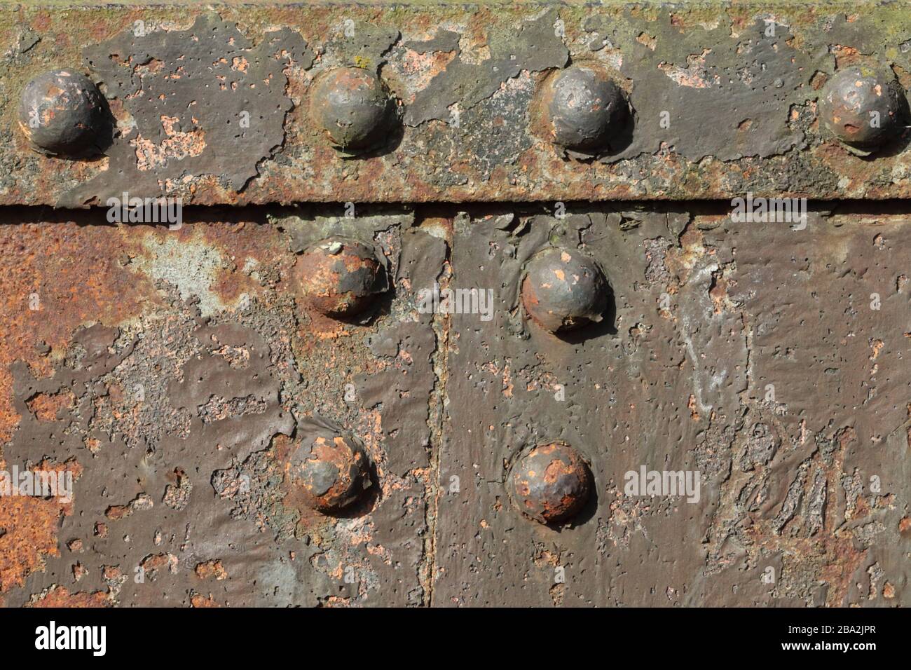 Rivets on an old disuused railway bridge Stock Photo - Alamy