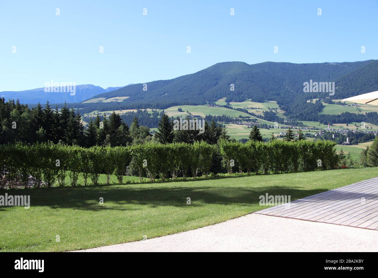 Landscape in Monguelfo on Dolomites in Italy Stock Photo - Alamy