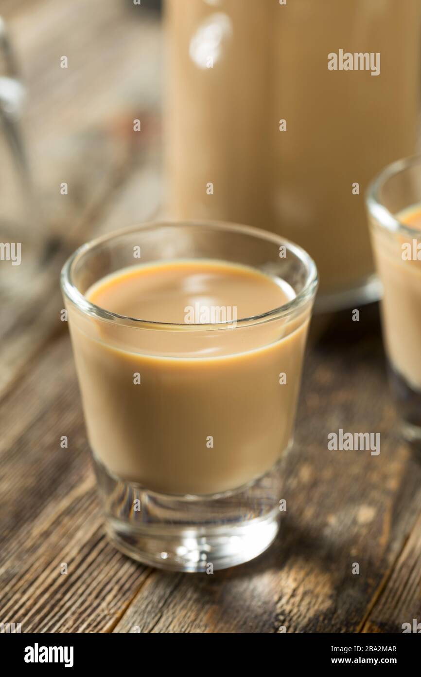 Homemade Sweet Irish Cream Liquor in a Glass Stock Photo - Alamy