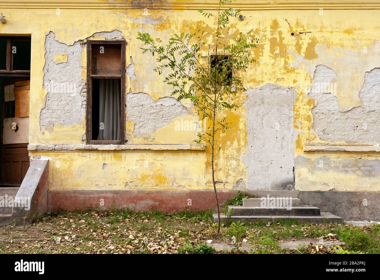 Abandoned old house with faded paint Stock Photo - Alamy