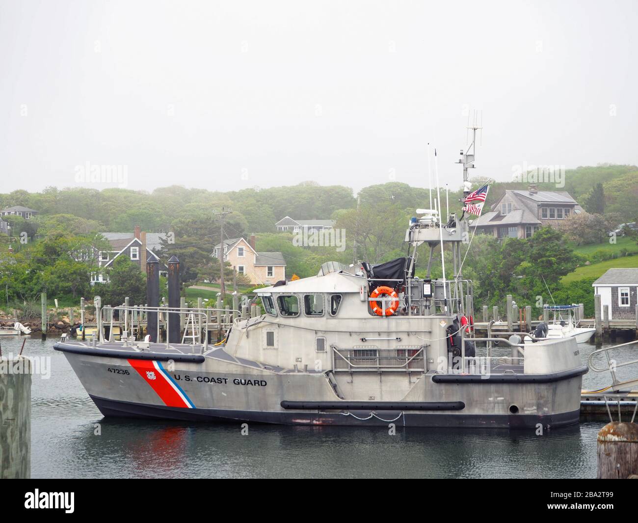 US Coast Guard boat, Menemsha, Martha’s Vineyard, Massachusetts, USA ...