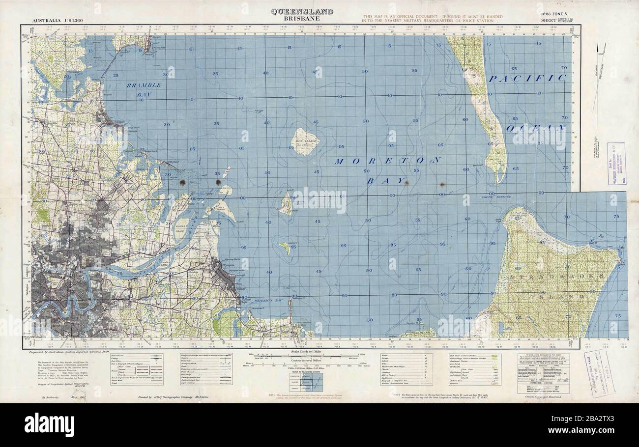 Map of queensland hi-res stock photography and images - Alamy