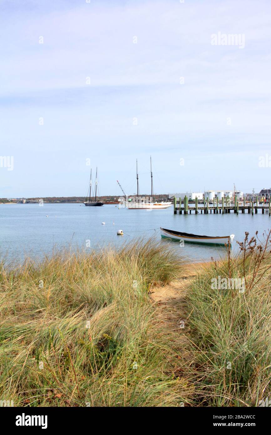 Vineyard Haven Harbor, Tisbury, Martha’s Vineyard, Massachusetts, USA ...
