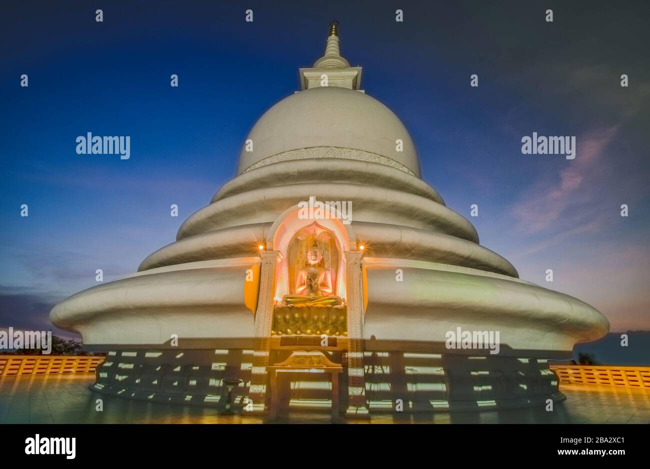 Japanese Peace Temple In Rumassala, Sri Lanka Stock Photo - Alamy