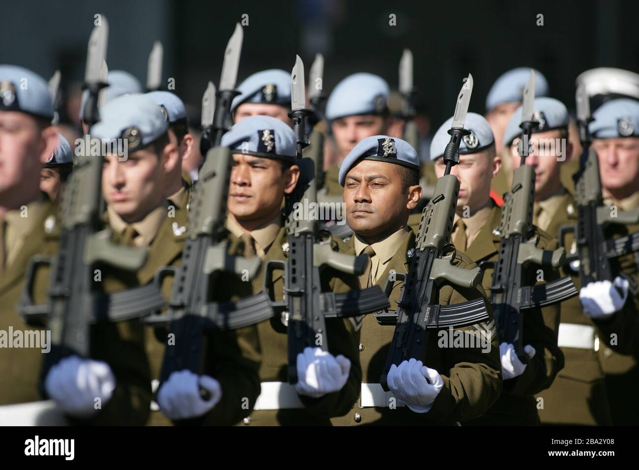 RAF military march during the final hand over of RAF Aldergrove to ...