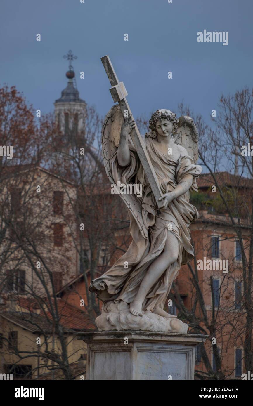 Marble statue of an Angel by famous sculptor Gian Lorenzo Bernini on ...