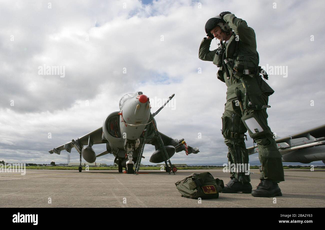 Flight Lieutenant Andy Chisholm, perpares to get ready to take off in ...