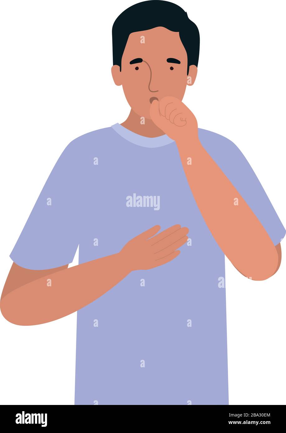 Avatar man with dry cough vector design Stock Vector Image & Art - Alamy