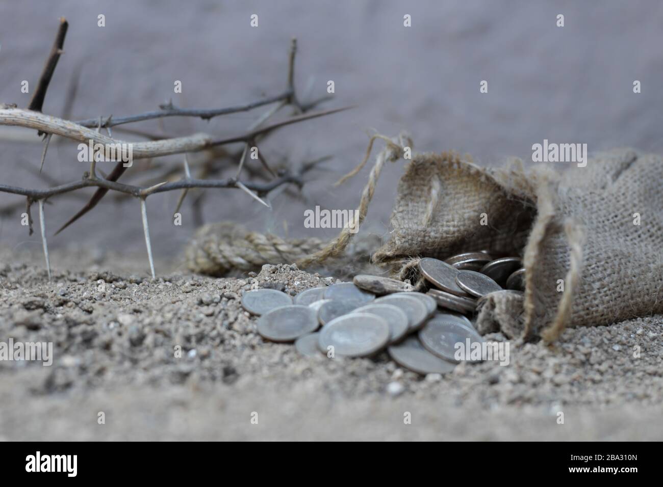 Judas with the bag of silver hi-res stock photography and images - Alamy