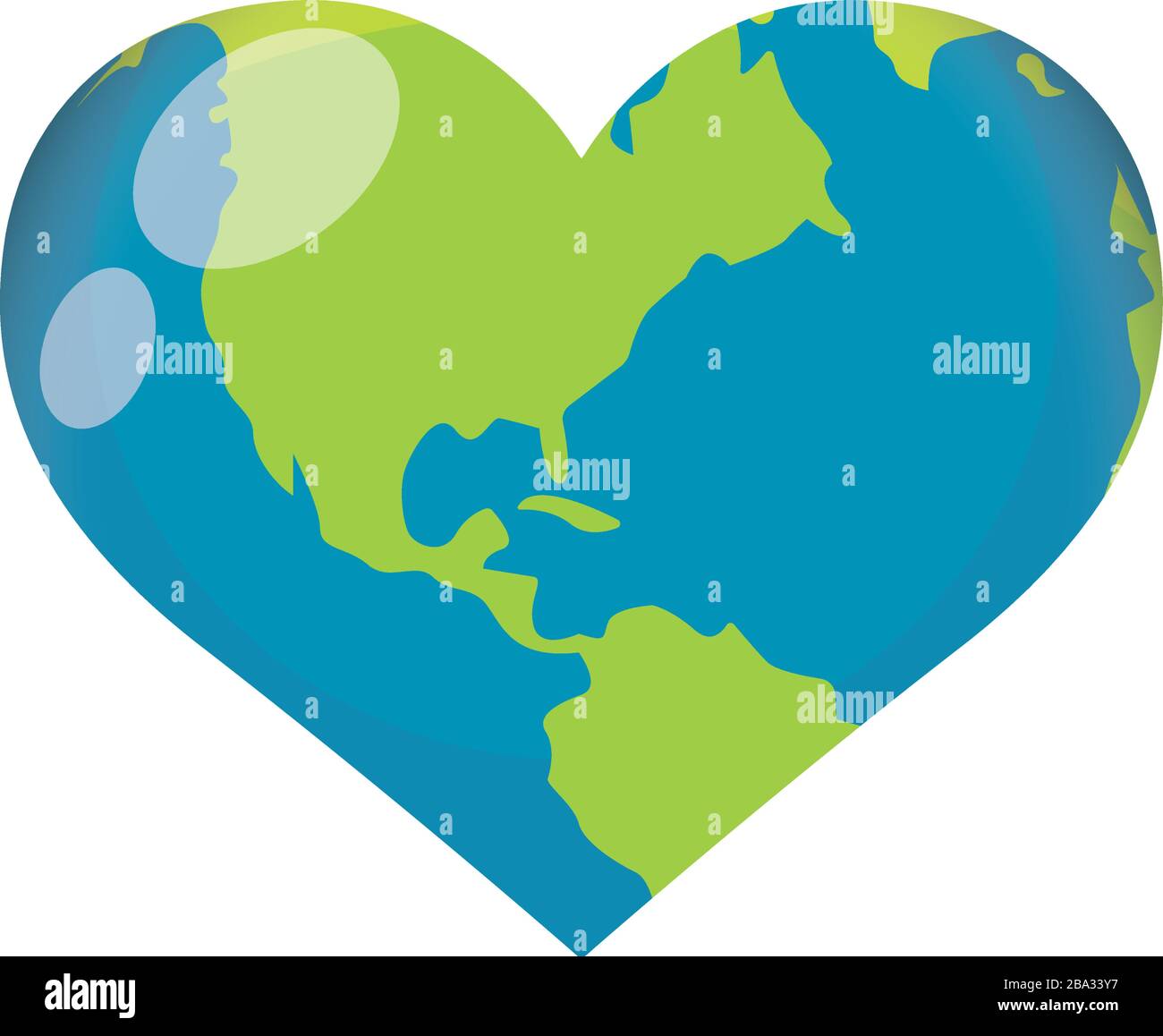 Earth planet in a hearth Stock Vector Image & Art - Alamy