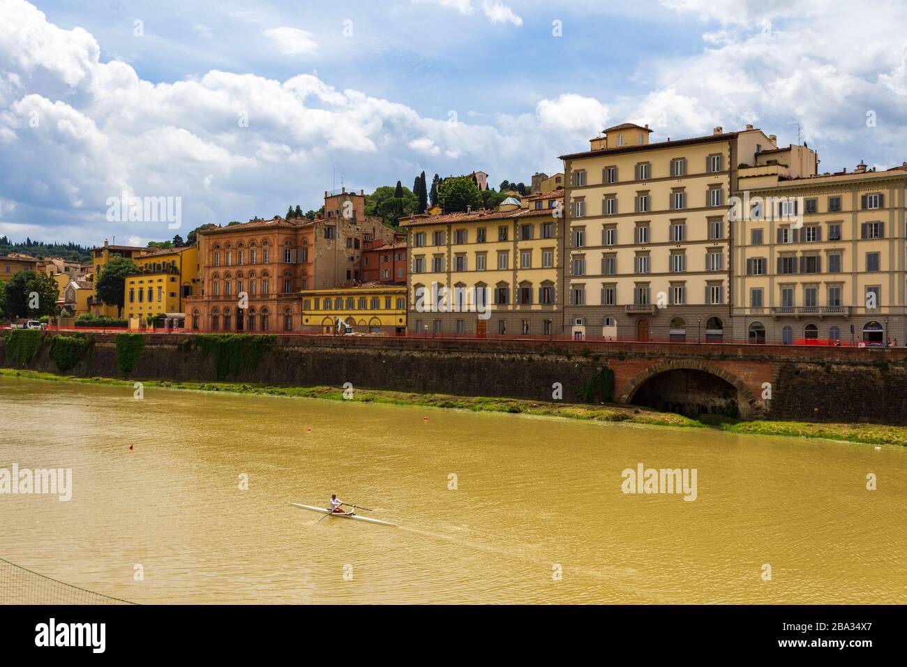Riverside historic buildings of the Arno river Florence,Tuscany,Italy ...