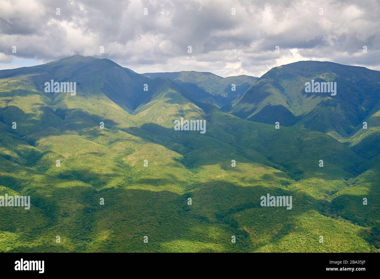 The outer slope of Ngorongoro Crater at Mt Lodeani and Mt Lemakarot ...