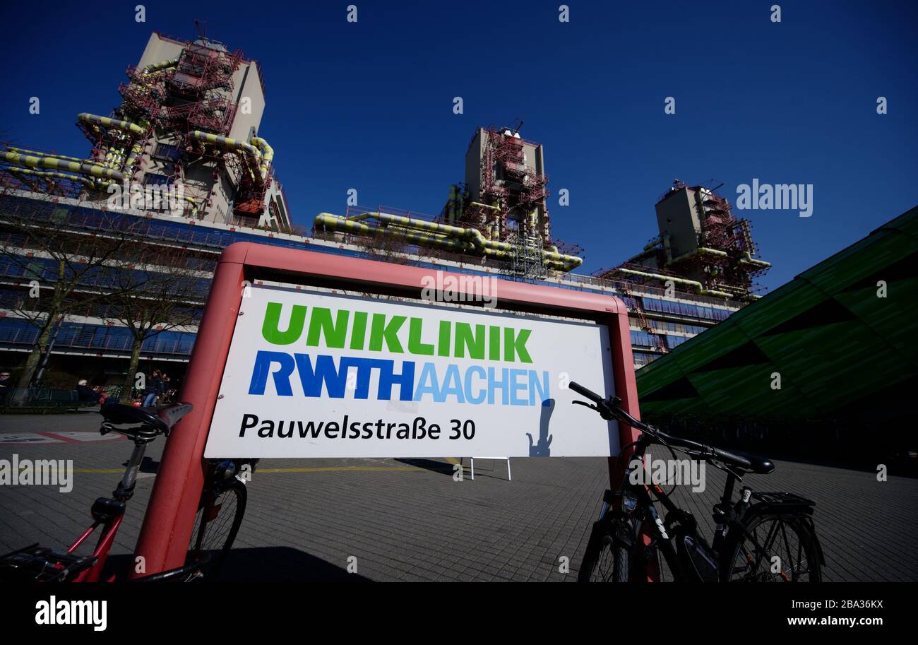Aachen, Germany. 25th Mar, 2020. The building of the University ...
