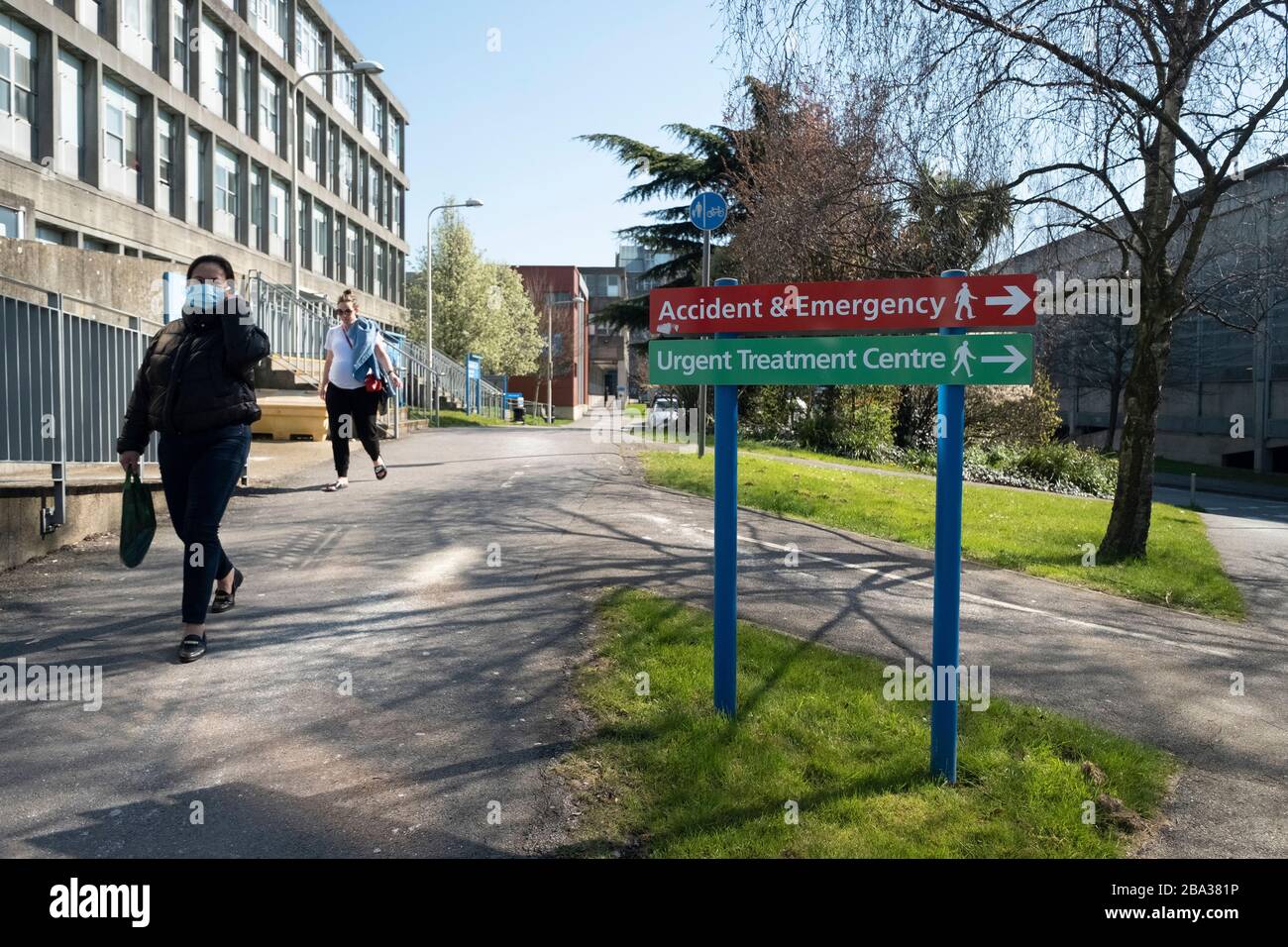 25 March 2020. Exterior of Northwick Park Hospital, Harrow, London. The ...