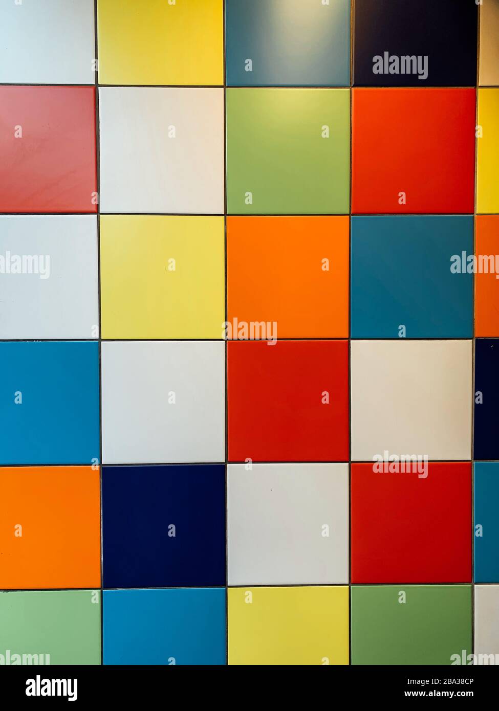 square multi-colored tile texture background wall structure Stock Photo ...