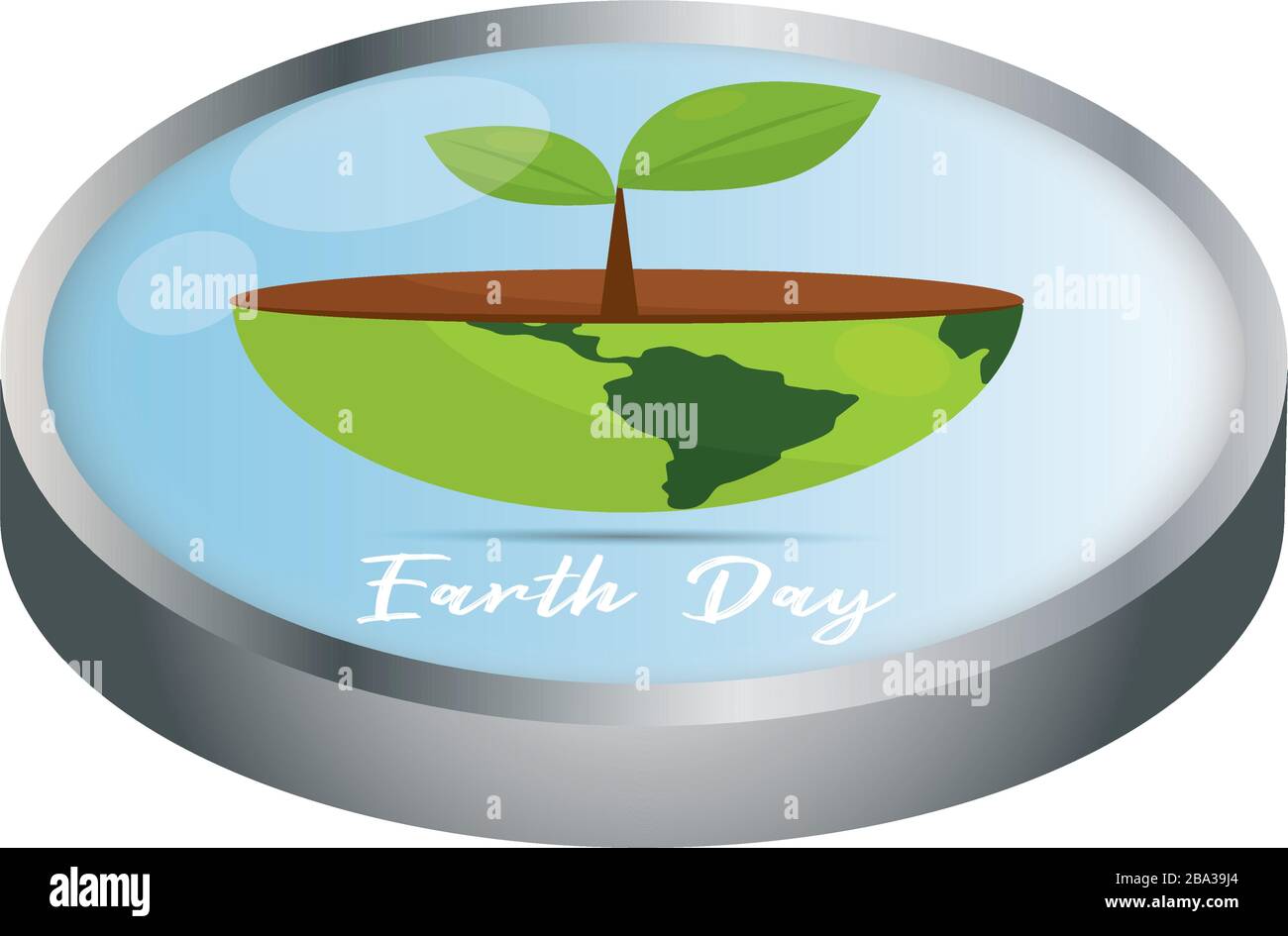 Earth day coin Stock Vector Image & Art - Alamy