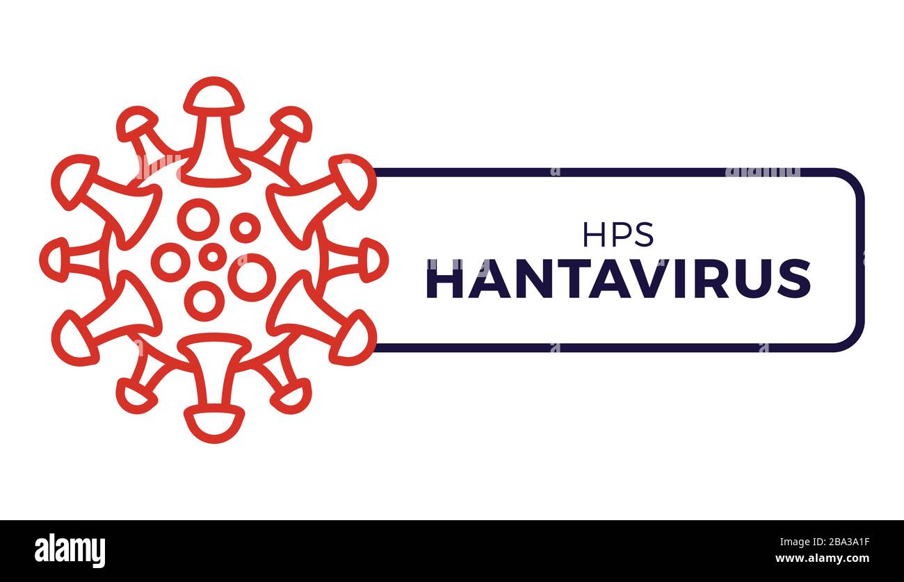 Creative Hantavirus Vector icon badge. Pulmonary syndrome (HPS) is a ...