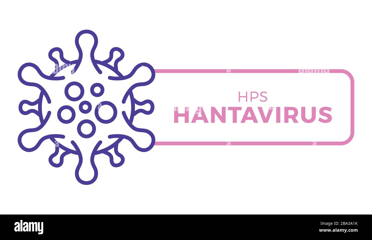 Creative Hantavirus Vector icon badge. Pulmonary syndrome (HPS) is a ...